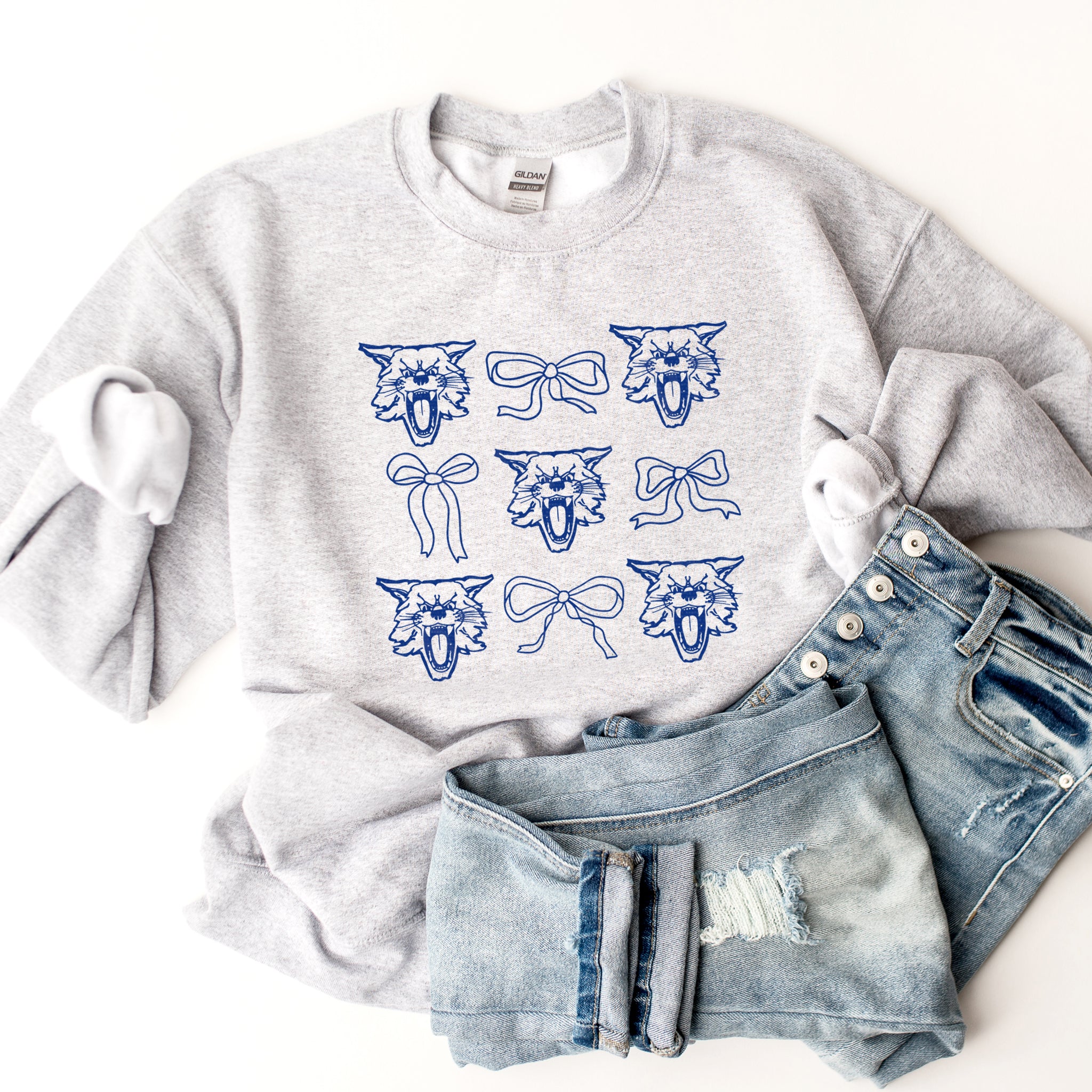 Wildcats & Bows, Kentucky, KY | Screen Print Transfer | - SINGLE COLOR ...